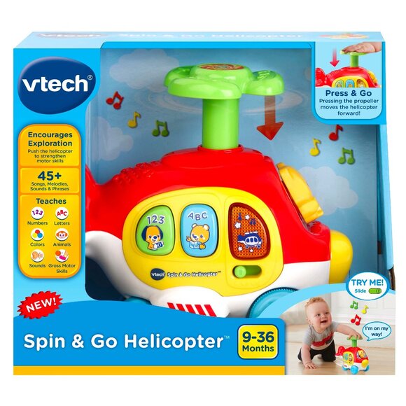 vtech | Toys | Vtech Baby Toy Spin Go Helicopter Lights Sounds Songs ...
